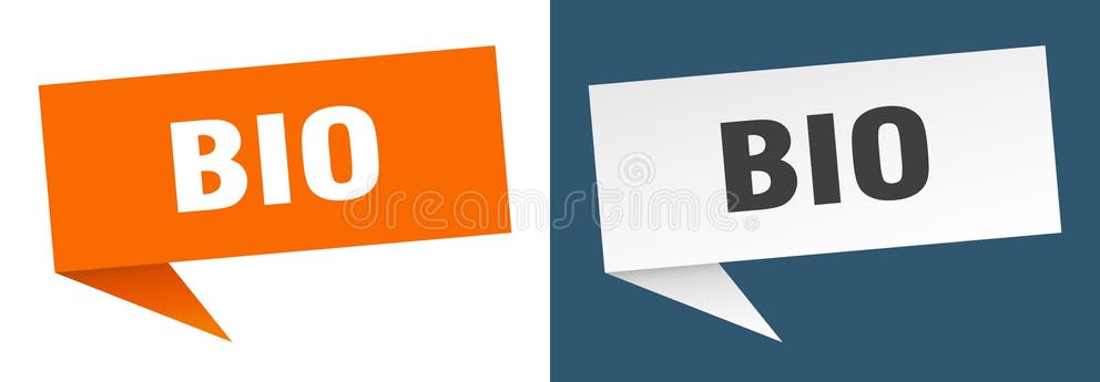 Bio Banner. Bio Speech Bubble Label Set Stock Vector - Illustration of ...