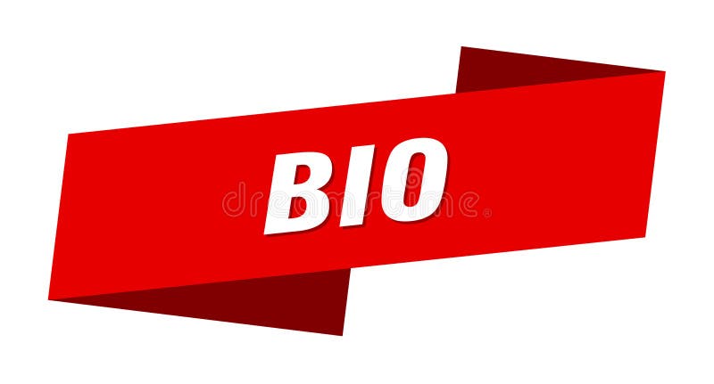 Bio Banner Template. Bio Ribbon Label Stock Vector - Illustration of ...