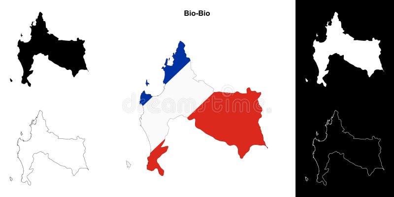 Bio-Bio outline map stock vector. Illustration of area - 323755272