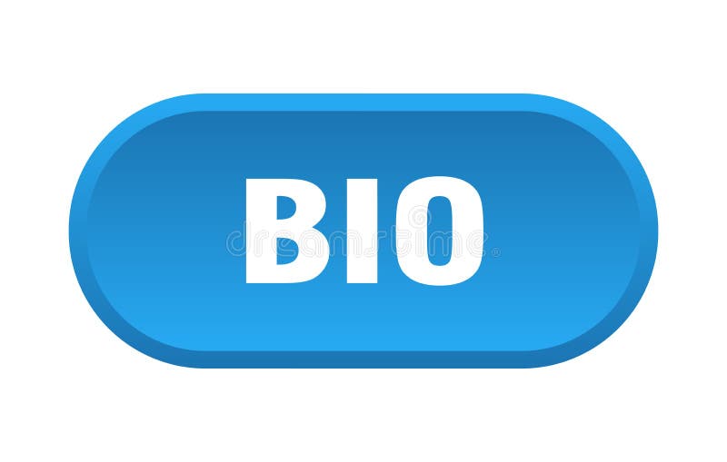 Bio button stock vector. Illustration of blue, flat - 158489729