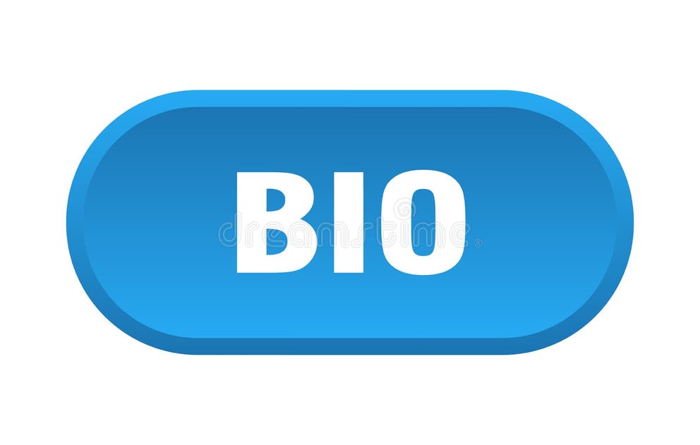 Bio button stock vector. Illustration of blue, flat - 158489729