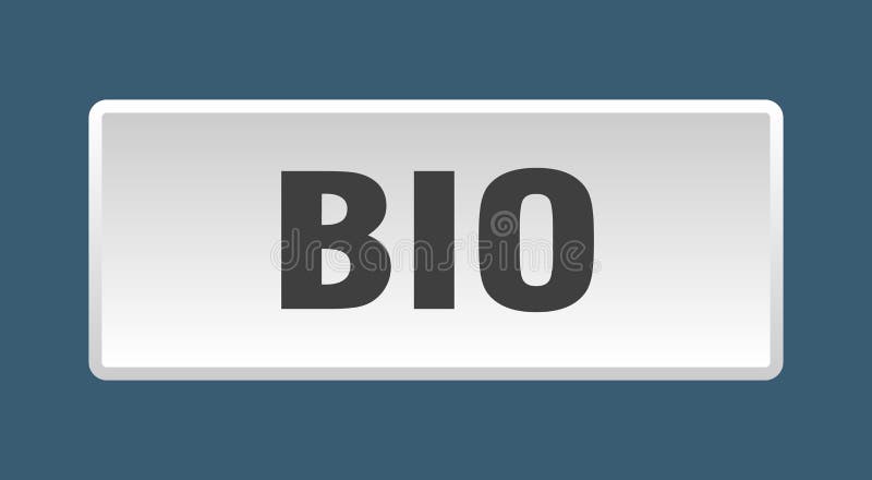 Bio Button. Bio Square Isolated Push Button Stock Vector - Illustration ...