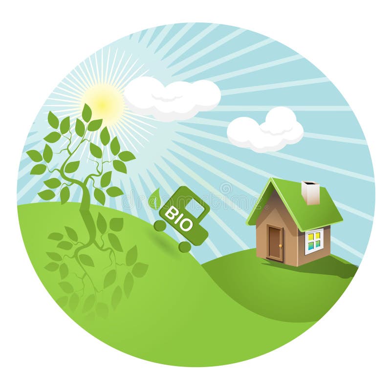 Bio car stock vector. Illustration of tree, abstract - 18665719