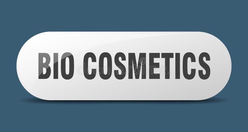 Bio Cosmetics Button. Sticker. Banner. Rounded Glass Sign Stock Vector ...