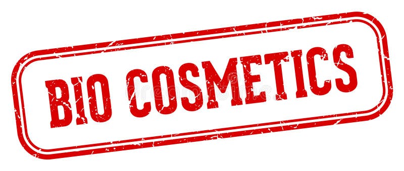 Bio Cosmetics Stamp. Bio Cosmetics Rectangular Stamp on White ...