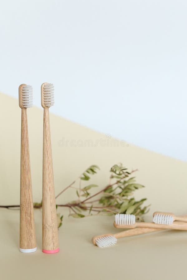 Bio-degradable, Compostable Bamboo Toothbrushes in a Spa Setting. Green ...