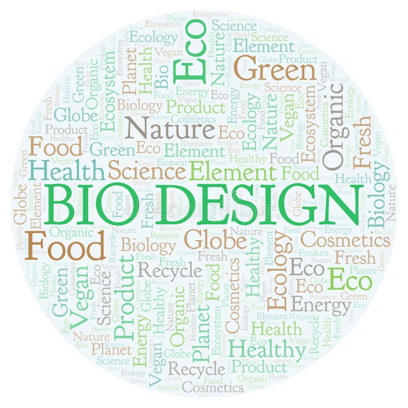 Bio Design word cloud. stock illustration. Illustration of font - 127575296