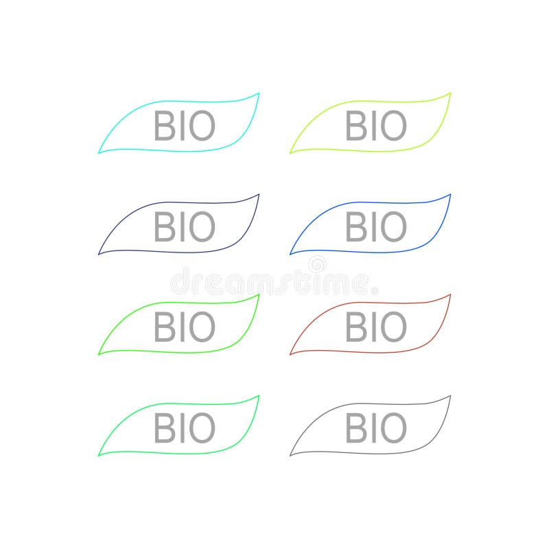 BIO ECO NATURAL ORGANIC FARM PRODUCT LOGO Stock Illustration ...