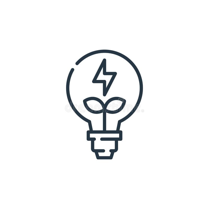 Bio Energy Icon Vector from Sustainable Energy Concept. Thin Line ...