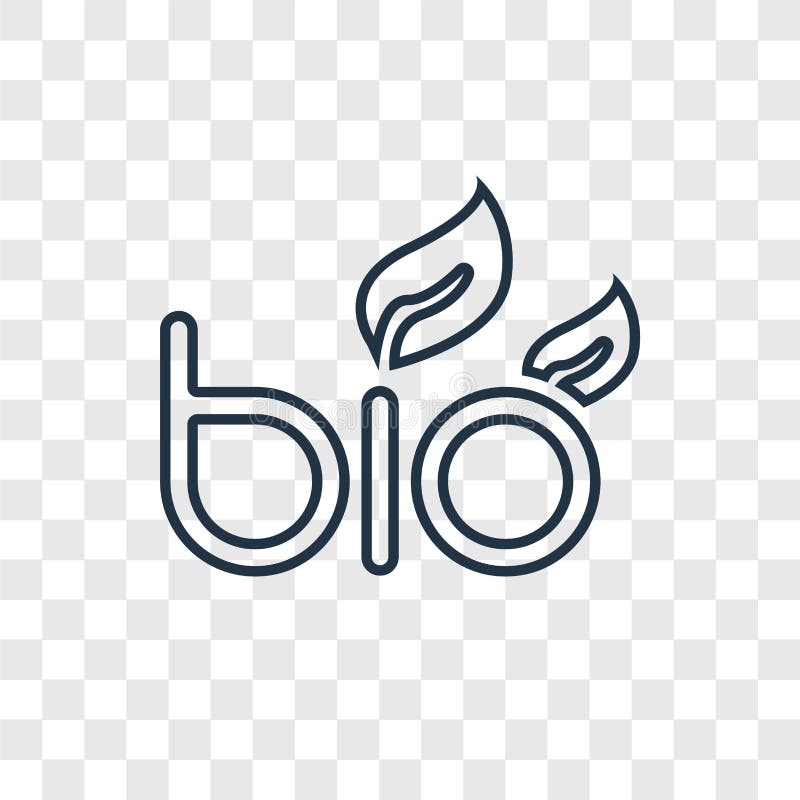 Bio Energy Vector Linear Icon Isolated on Transparent Background Stock ...