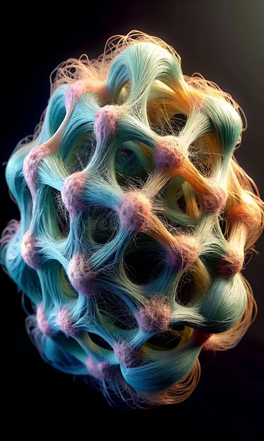 Bio fiber structure stock illustration. Illustration of intricate ...