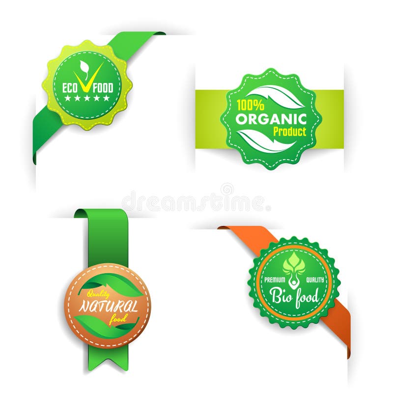 Bio food labels stock vector. Illustration of market - 65094047