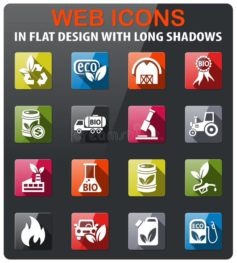 Bio fuel icon set stock illustration. Illustration of flask - 88294113
