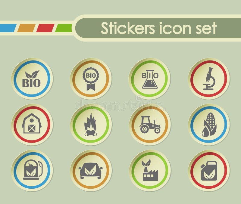 Bio fuel icon set stock vector. Illustration of ecology - 240541419