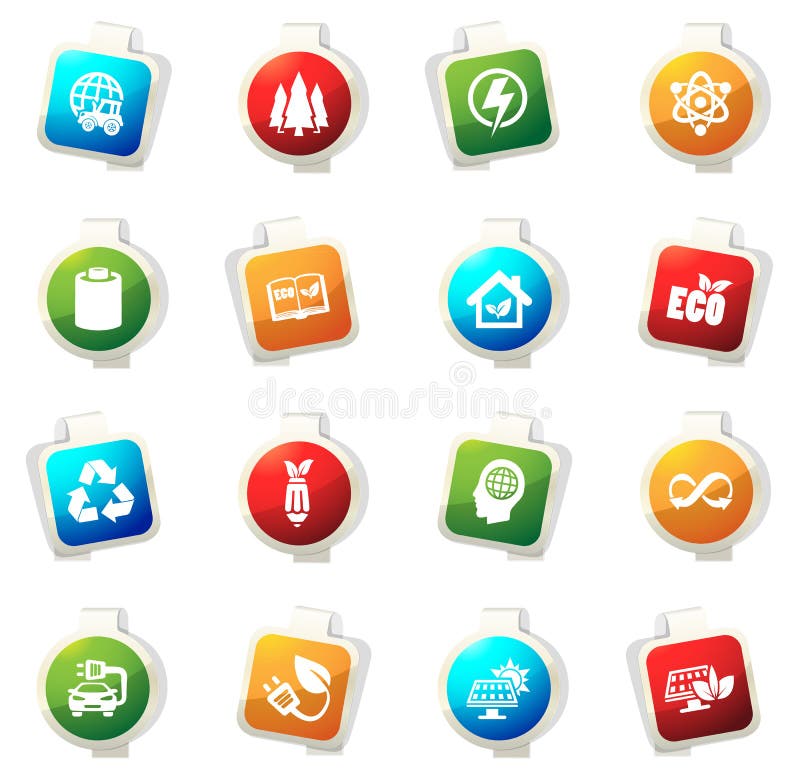BIO Fuel Industry Icons Set Stock Illustration - Illustration of ...