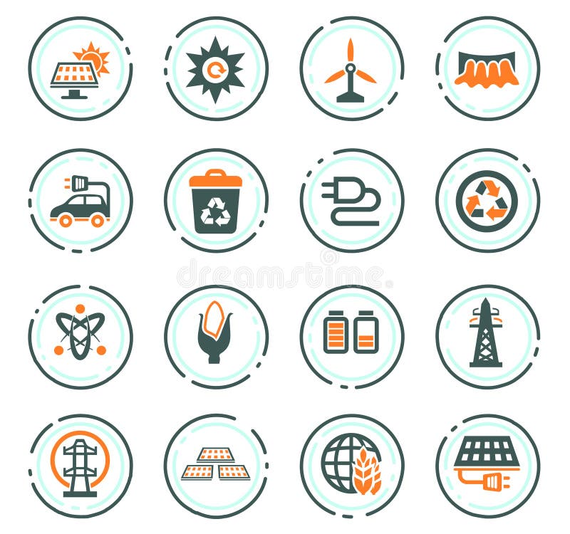 BIO Fuel Industry Icons Set Stock Vector - Illustration of group ...