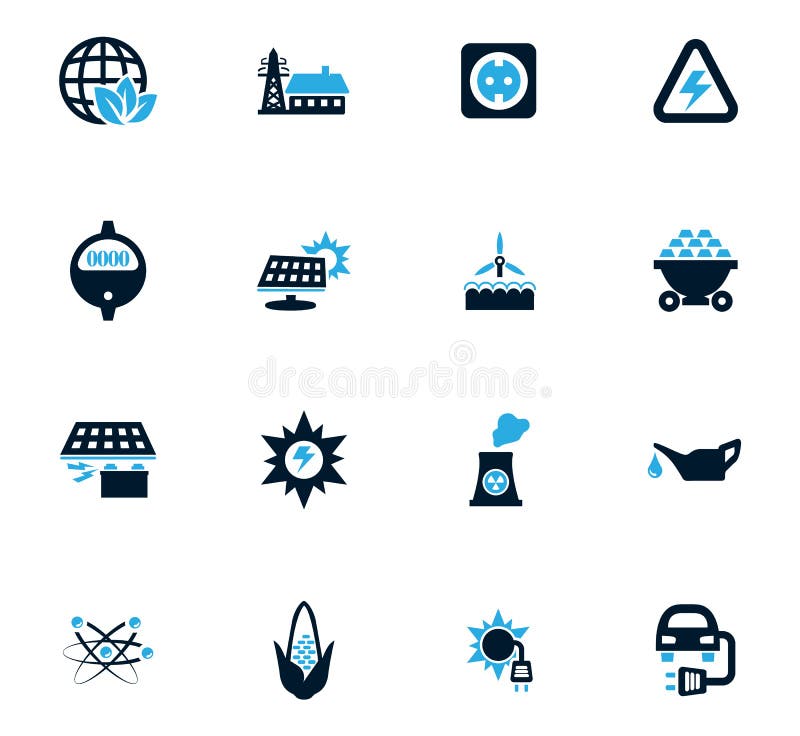 BIO Fuel Industry Icons Set Stock Illustration - Illustration of ...