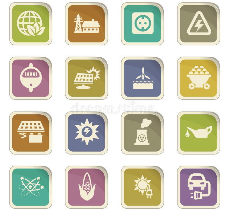 BIO Fuel Industry Icons Set Stock Illustration - Illustration of ...