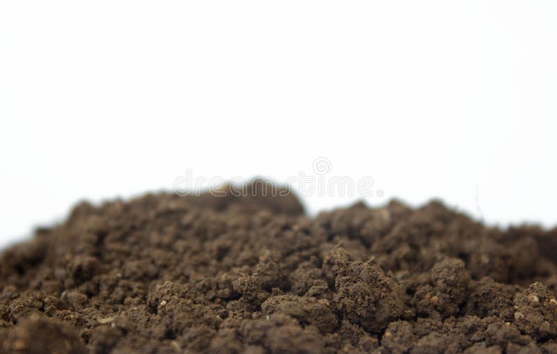 Bio Ground or Soil Substrate As Frame or Border Isolated on White ...