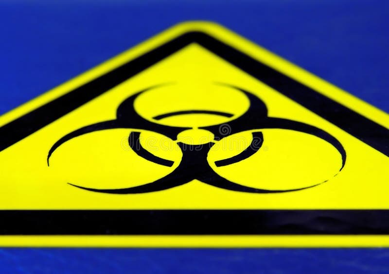 Biohazard Symbol Sign of Biological Threat Alert Black Yellow Triangle ...