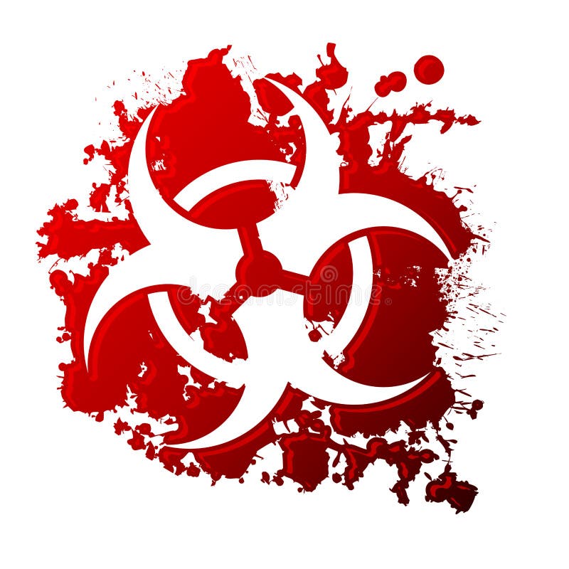 Biohazard Symbol with Blood Splash. Illustration Stock Vector ...