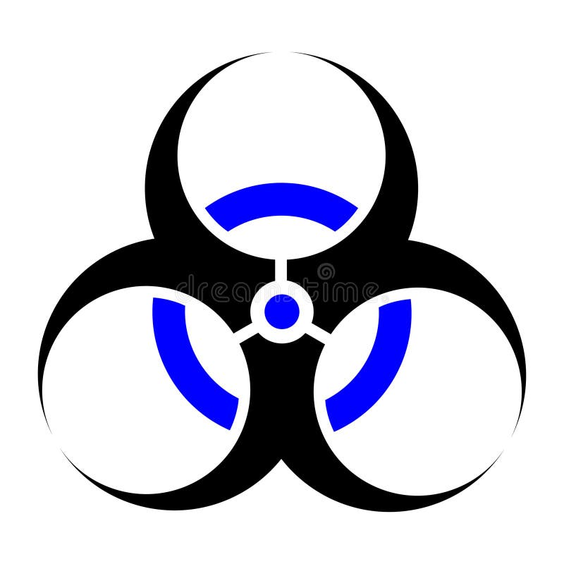 Bio hazard Vector Icon stock illustration. Illustration of contagious ...