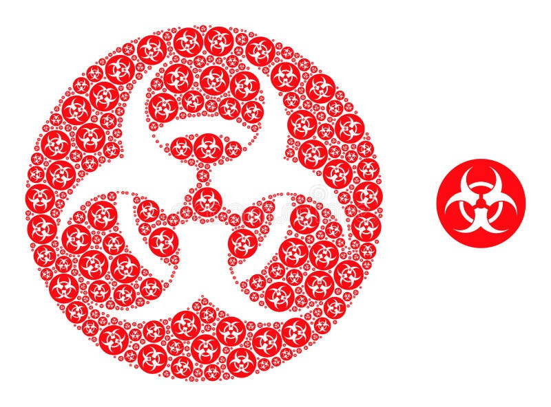 Bio-Hazard Recursive Collage of Bio-Hazard Icons Stock Vector ...