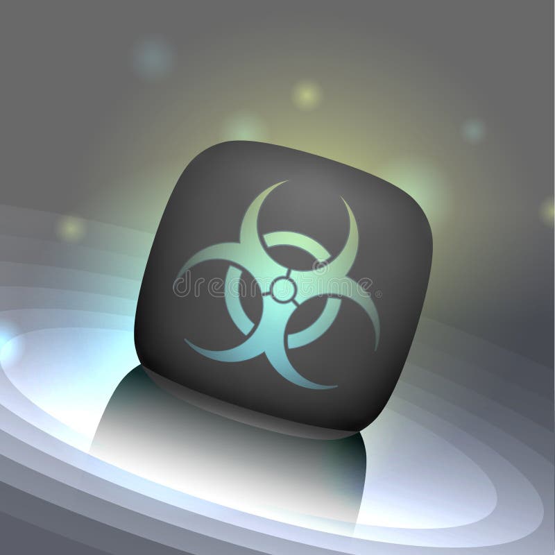 Bio-hazard symbol icon stock illustration. Illustration of radiation ...