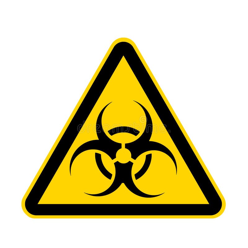Bio-hazard Yellow Danger Sign Isolated on White with Clipping Path ...