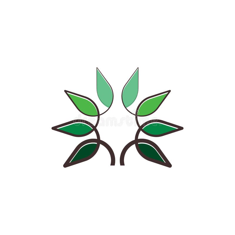 Bio Herb Organic Tree Plant Green Eco Logo Icon Stock Vector ...