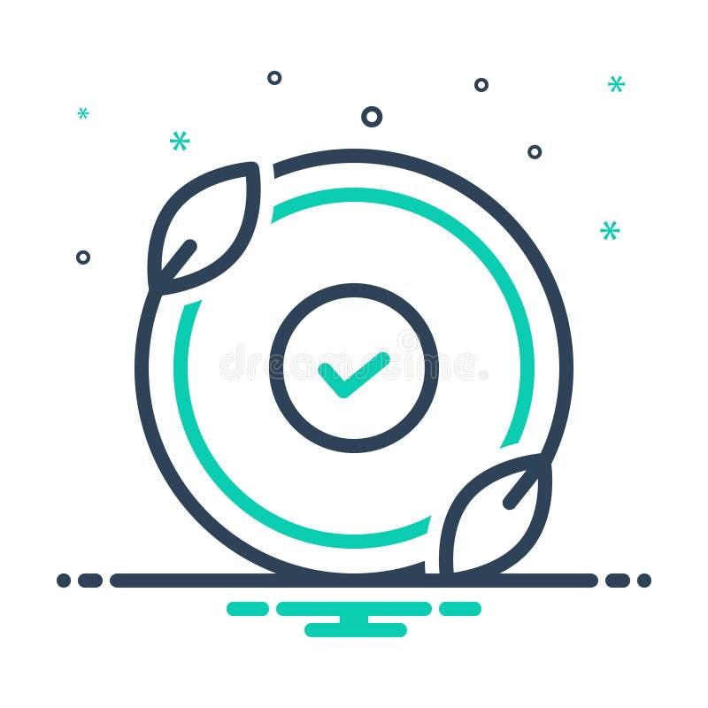 Mix Icon for Bio, Eco Friendly and Leaf Stock Illustration ...