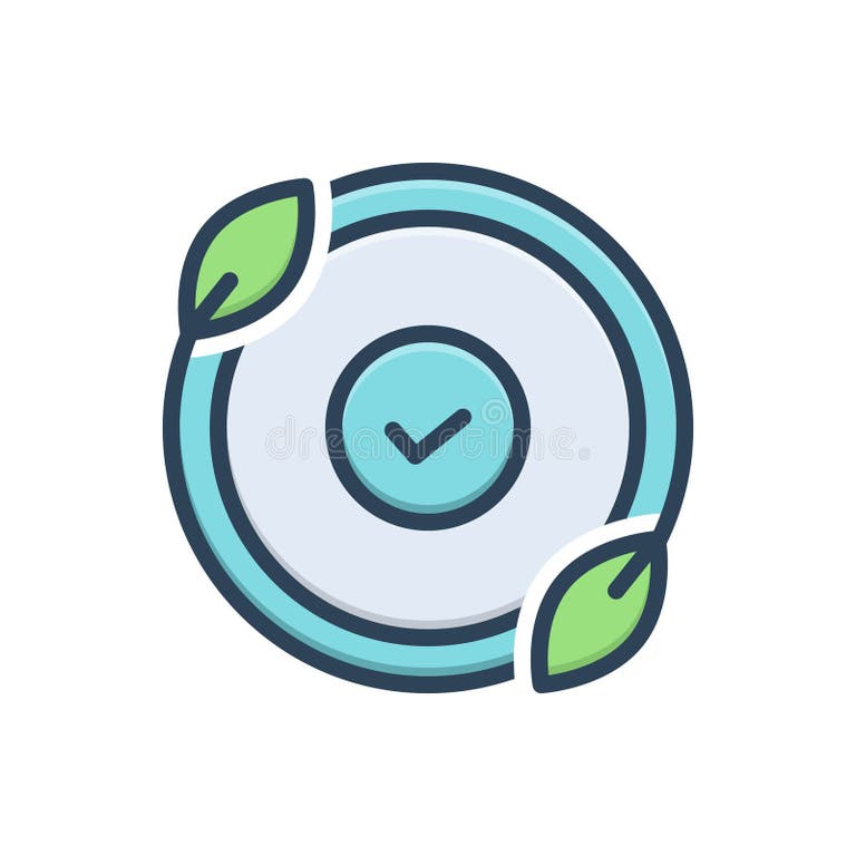 Color Illustration Icon for Bio, Eco Friendly and Leaf Stock ...