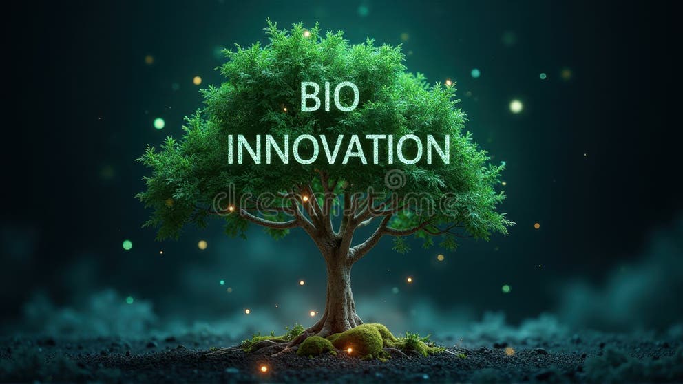Bio Innovation, a Tree of Growth and Sustainability Stock Illustration ...