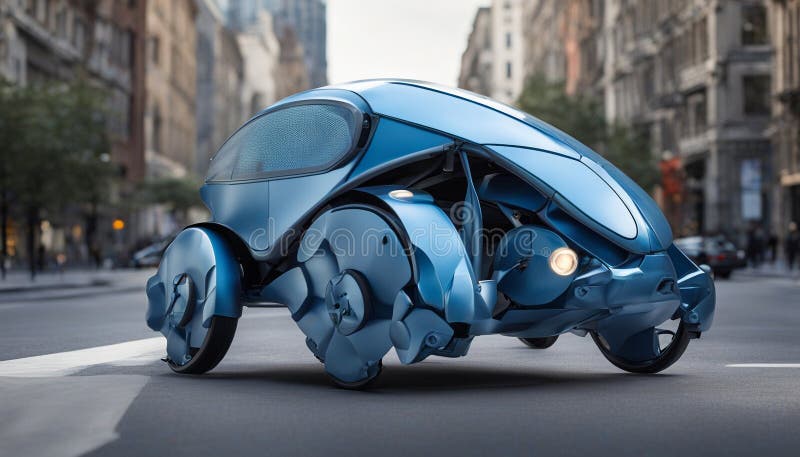Bio-inspired blue Bug Car stock illustration. Illustration of sport ...