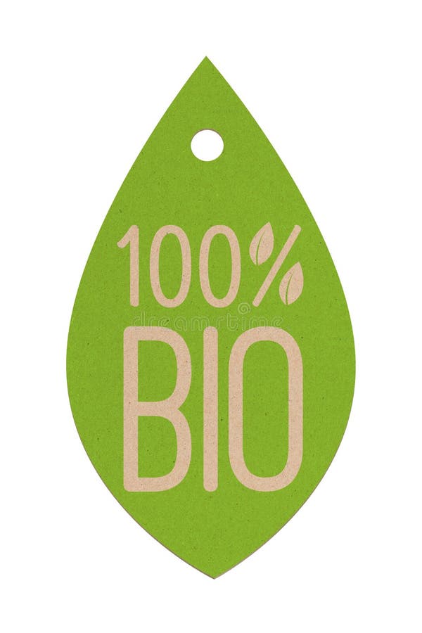 100 BIO Label stock image. Image of attach, cardboard - 22510365