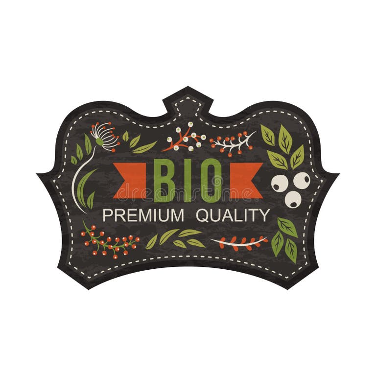 Bio Label. Vector Illustration Decorative Design Stock Vector ...