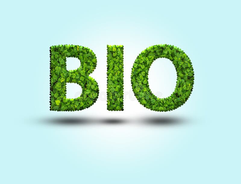 BIO Letters with a Shadow on a Blue Background Stock Illustration ...