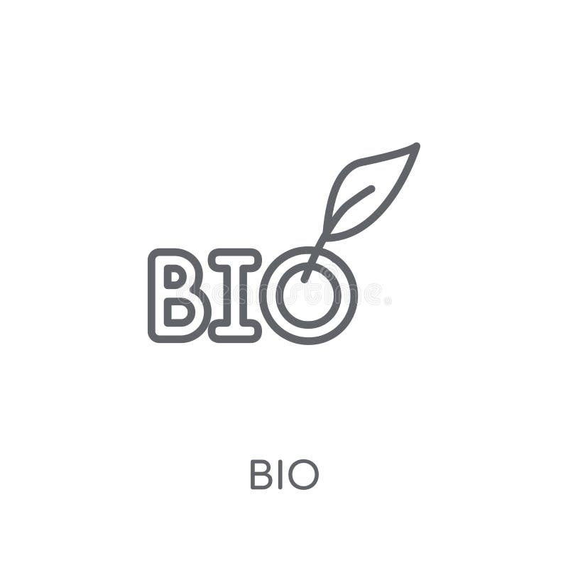 Bio Linear Icon. Modern Outline Bio Logo Concept on White Backgr Stock ...