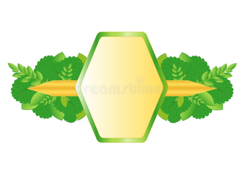 Bio Llabel, Marco Para El Texto, Vector Ilustración del Vector ...