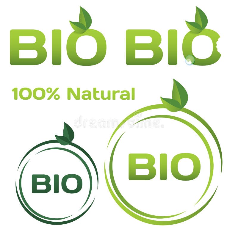 Bio logos stock illustration. Illustration of leaf, green - 20938140