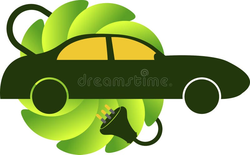 Bio logotipo del coche ilustración del vector. Ilustración de forma ...