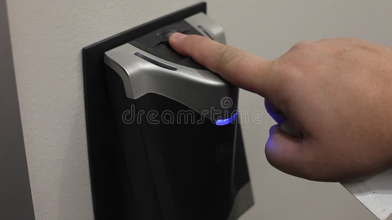 Bio-metric Finger Print Reader Stock Footage - Video of security ...