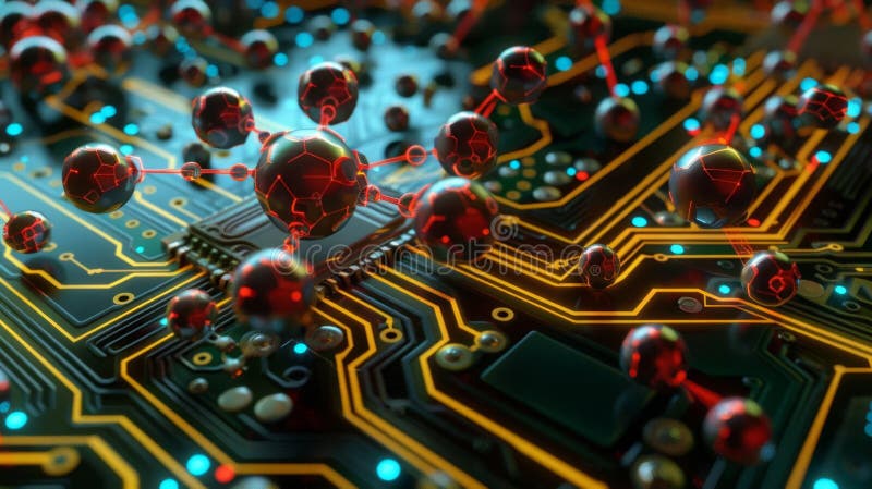 119 Bio Molecular Nanotech Electronic Circuit Board Components 3D Model ...