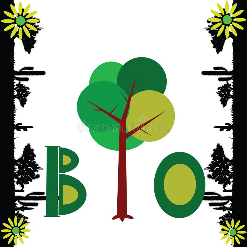 Bio Nature Art Vector Illustration Stock Vector - Illustration of ...