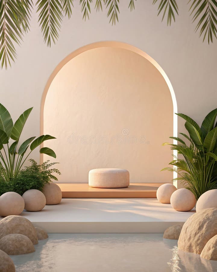 Bio-Organic Luminous 3D Minimalist Background Stock Illustration ...