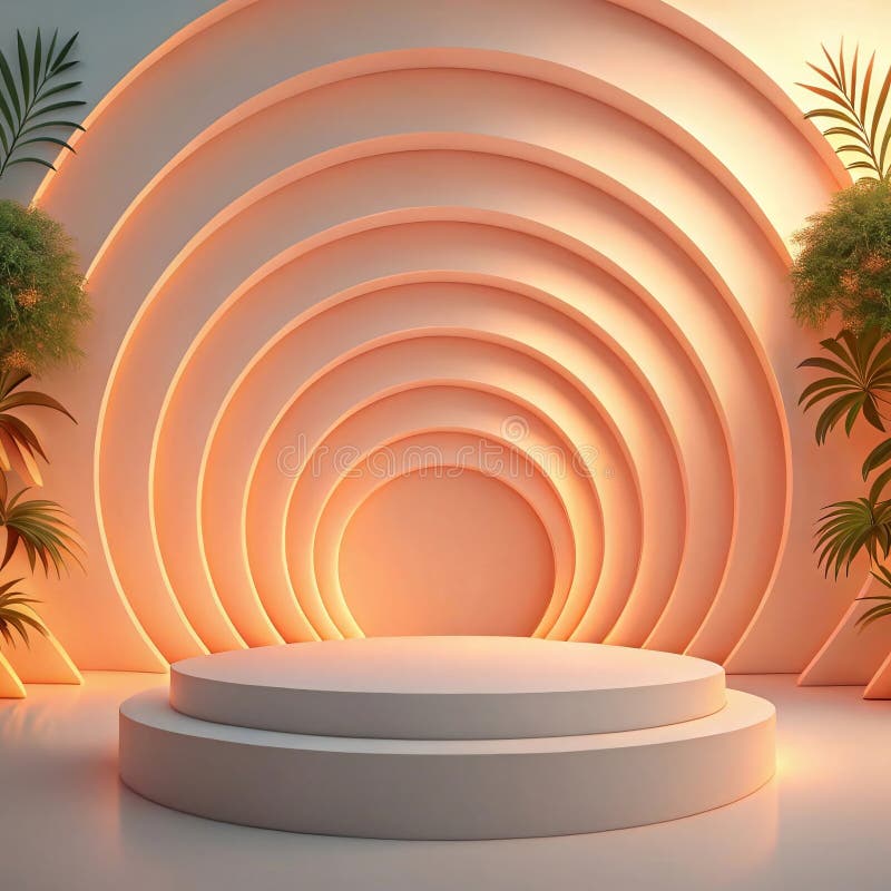 Bio-Organic Luminous 3D Minimalist Background Stock Illustration ...