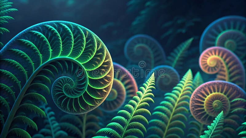 Bio-Organic Luminous 3D Minimalist Background Stock Illustration ...