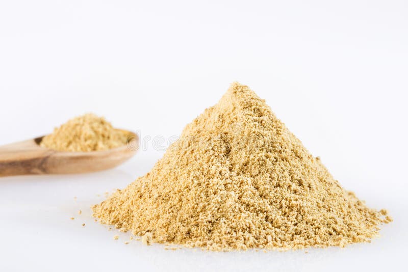 Bio Organic Ginger Powder - Top View Stock Photo - Image of ground ...