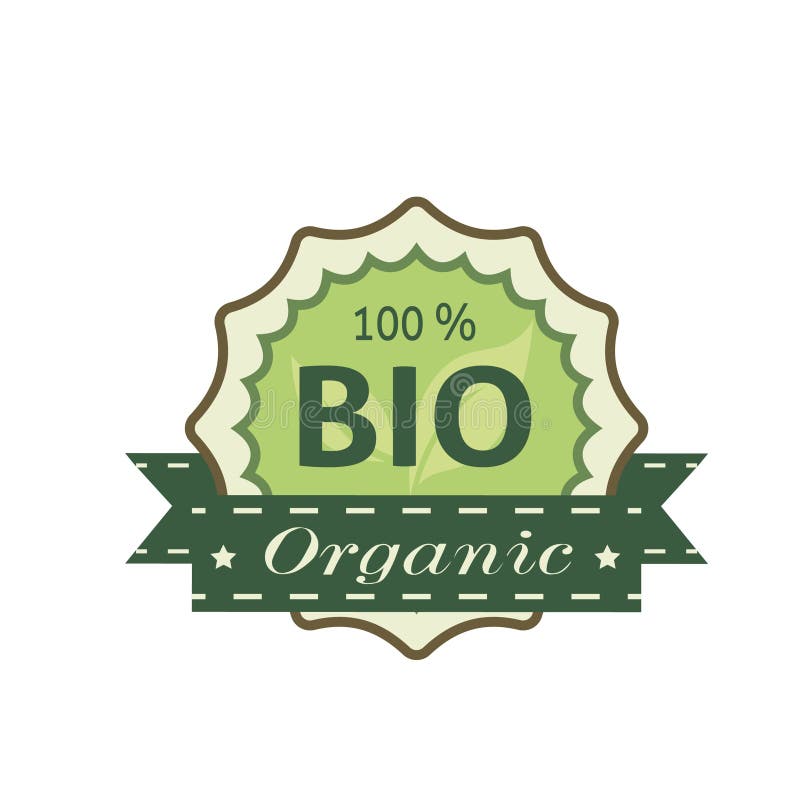 Bio-organic Label. Vector Illustration Decorative Design Stock ...