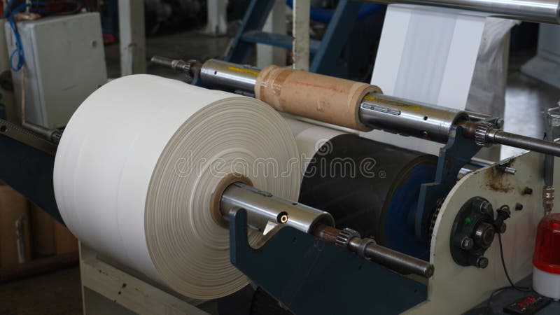 Bio Packaging Manufacturing Plant Production Machine, Roller with White ...